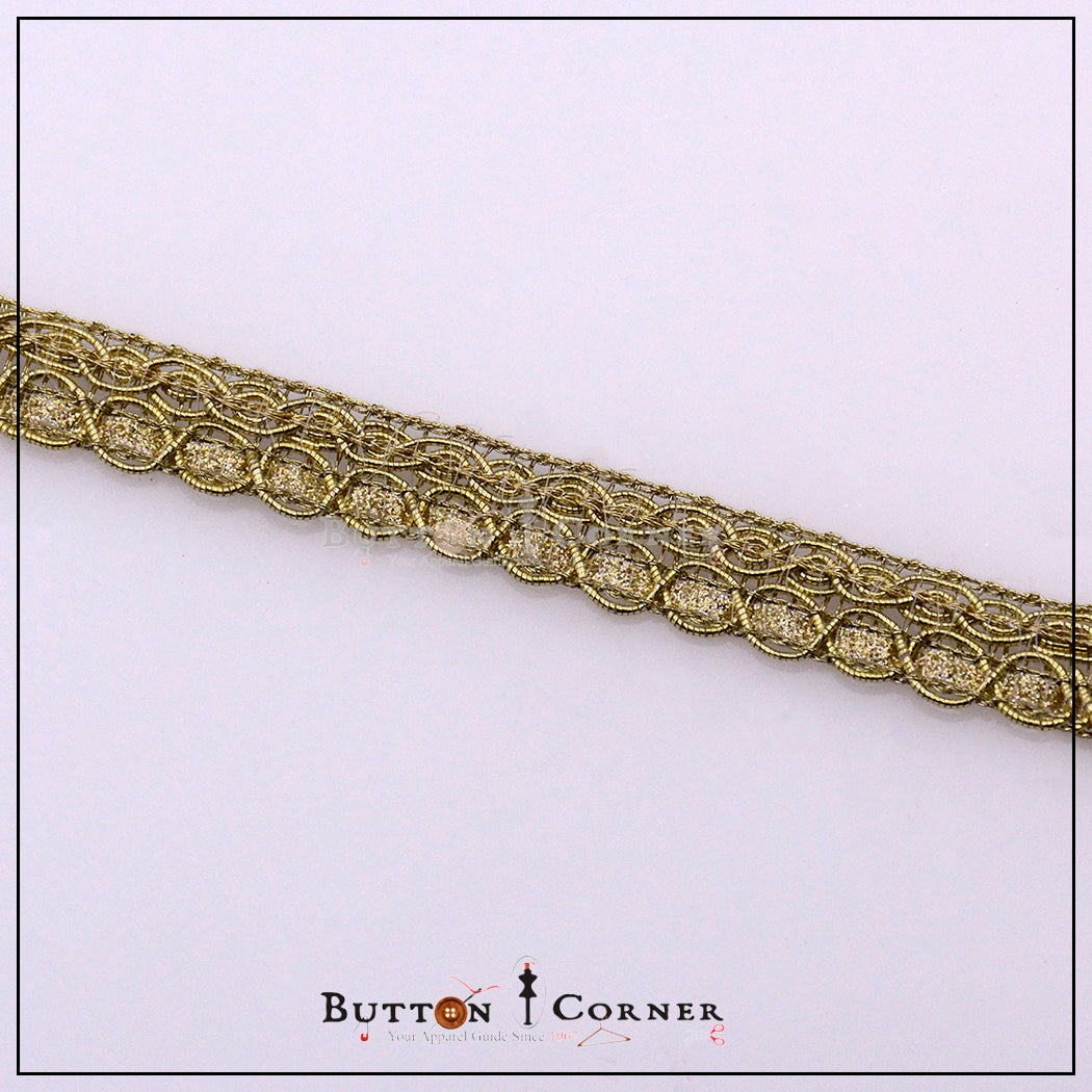 Fancy Metalic Yarn Gota Lace – Button Corner
