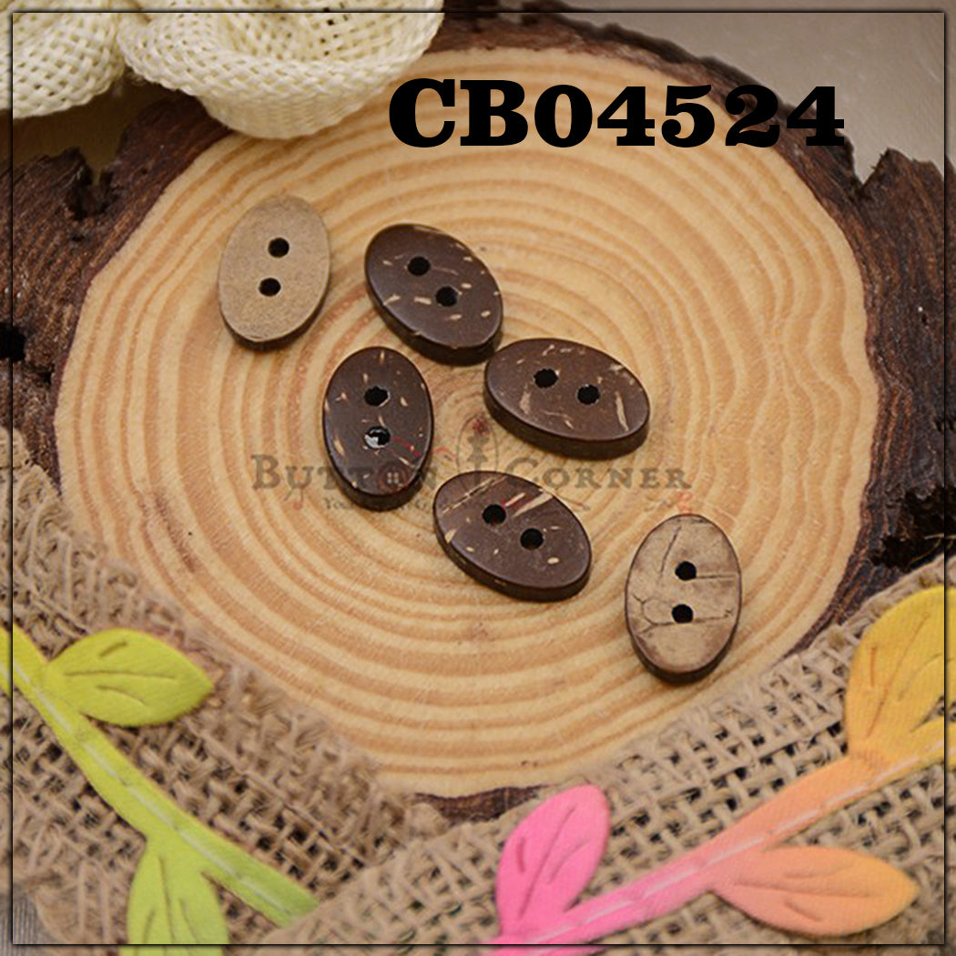 Oval Shape 2 Hole Coconut Button – Button Corner