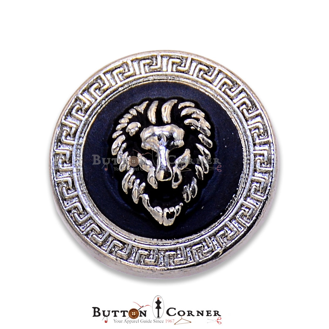 Round Lion Head Pin – Button Corner