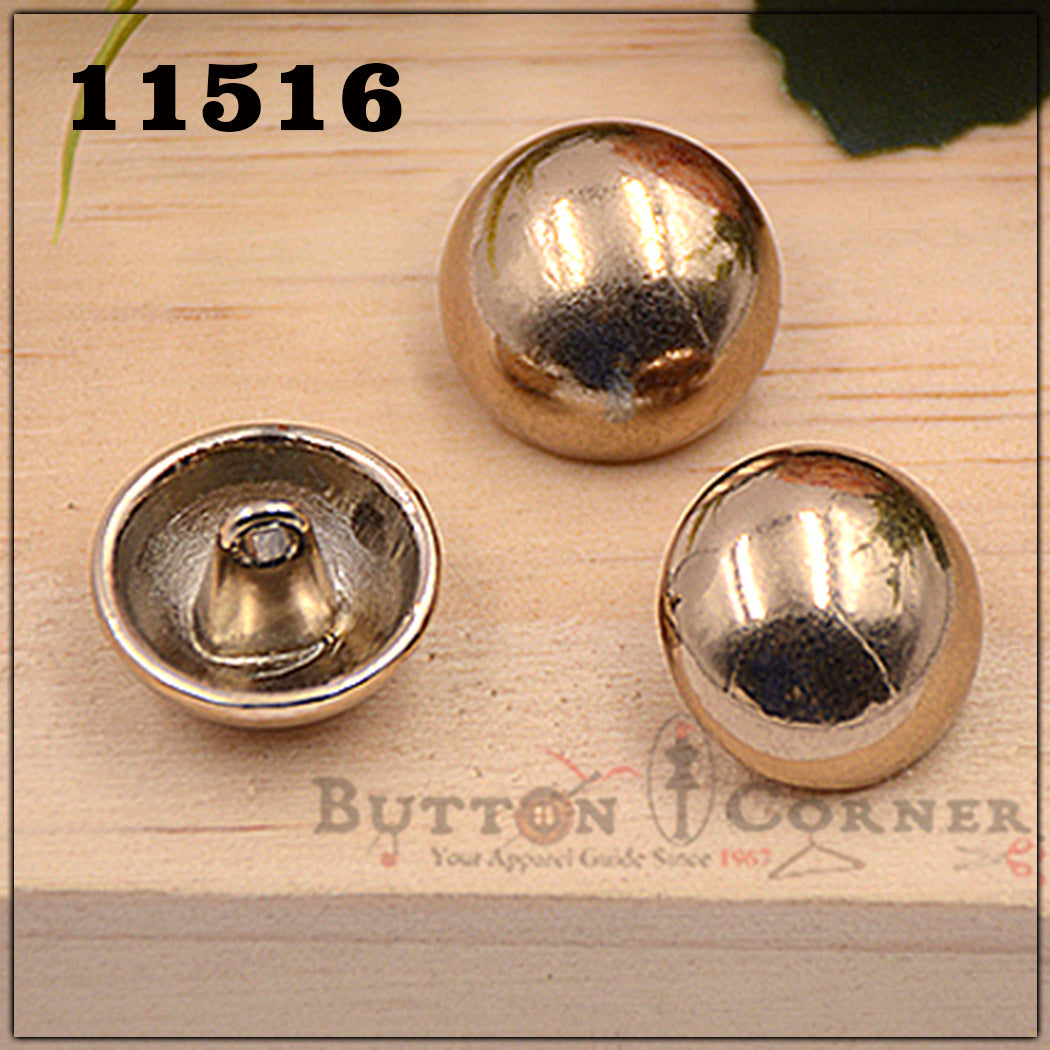 Dome Shape Plain Metal Button – Button Corner