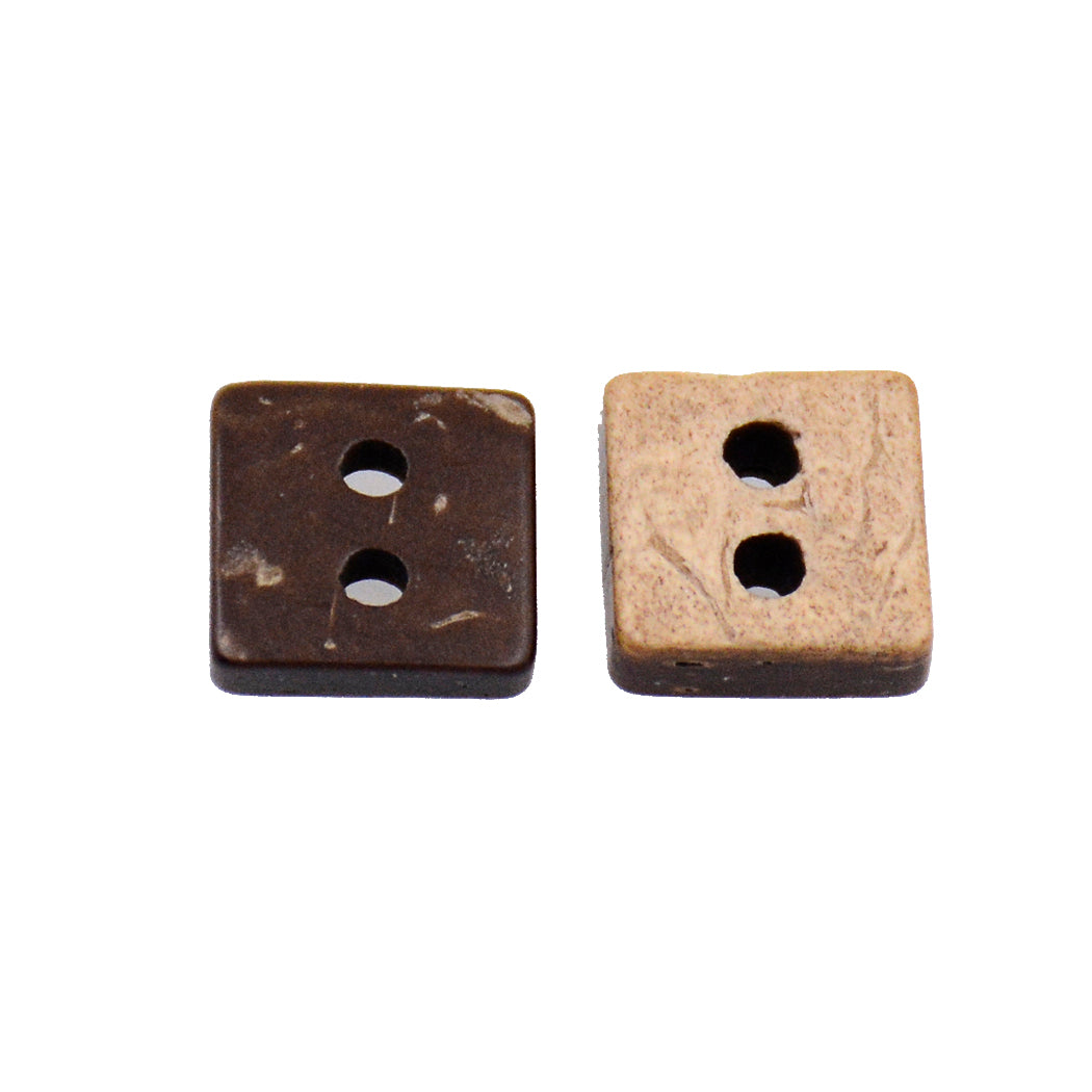 Flat Square 2 Hole Coconut Button – Button Corner