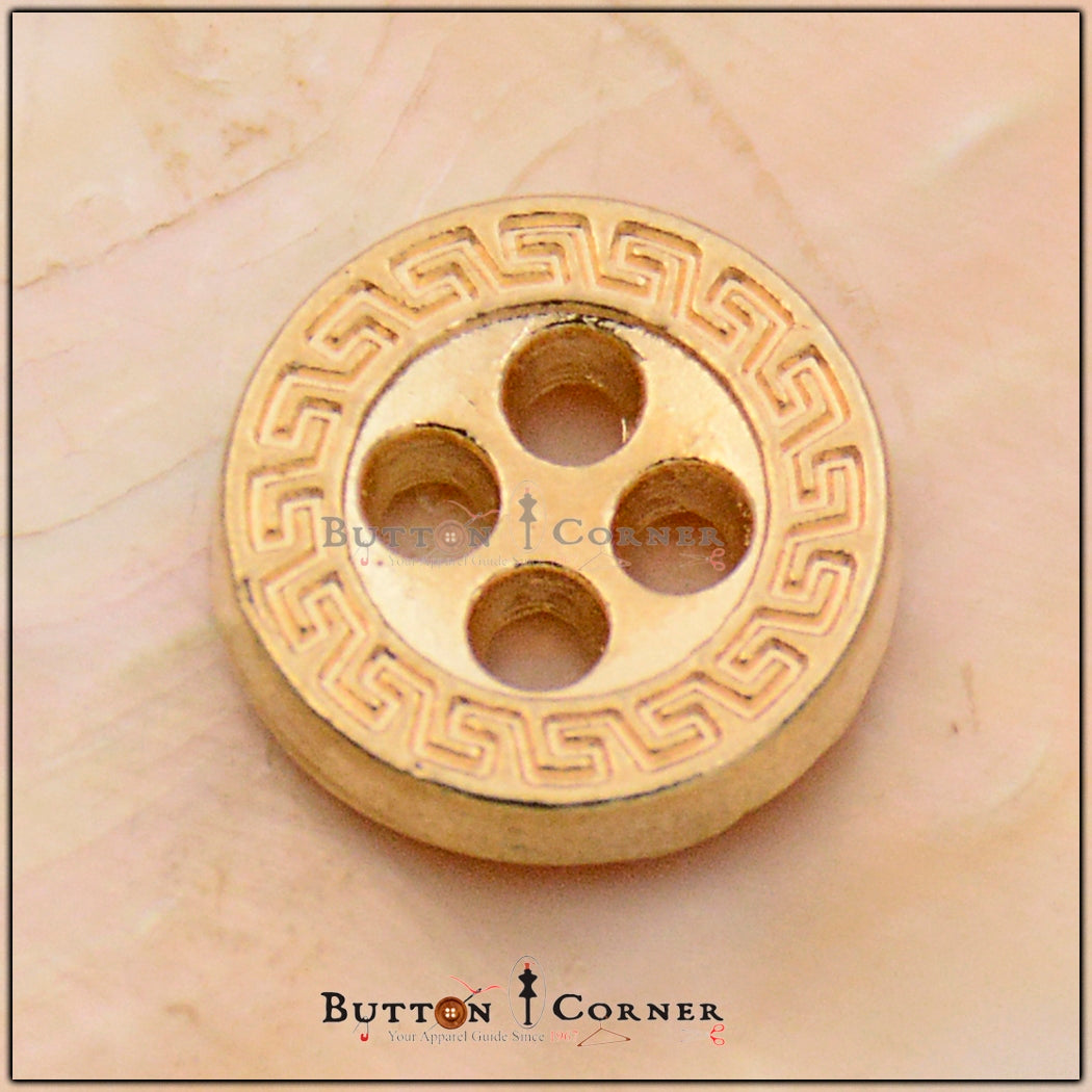 Thick Versace 4 Hole Metal Button – Button Corner