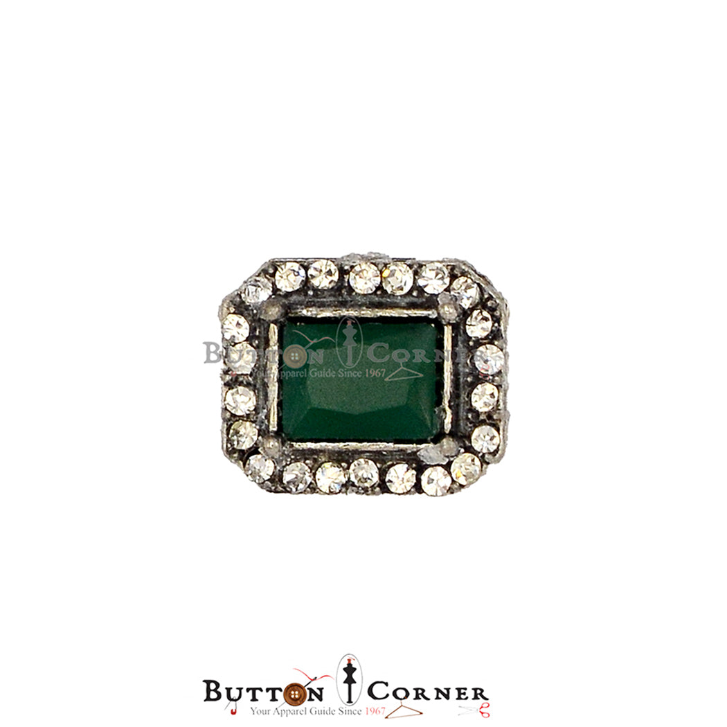 Octagon Shape Fancy Kundan Button – Button Corner