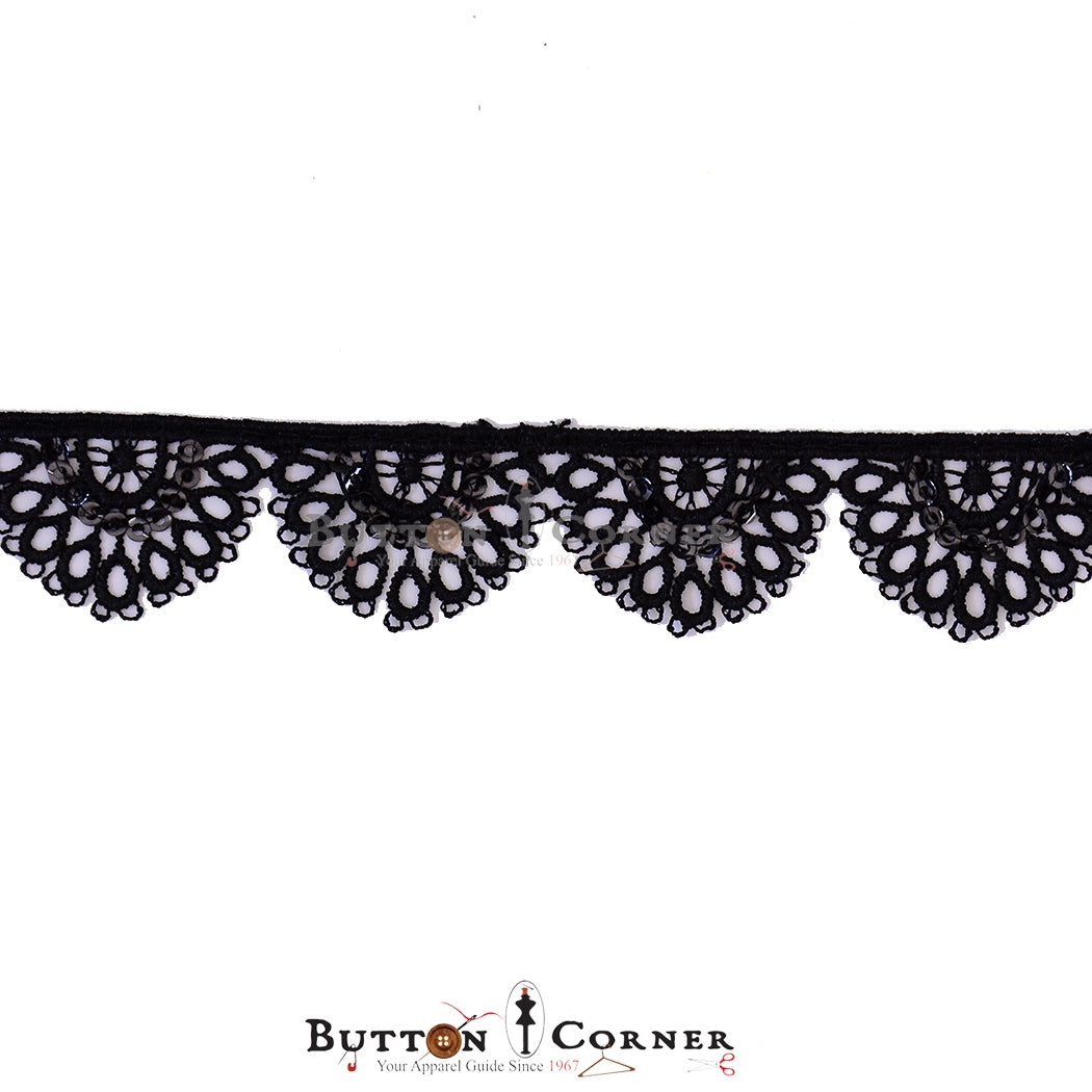 Fancy Shuttle Sequence Lace – Button Corner
