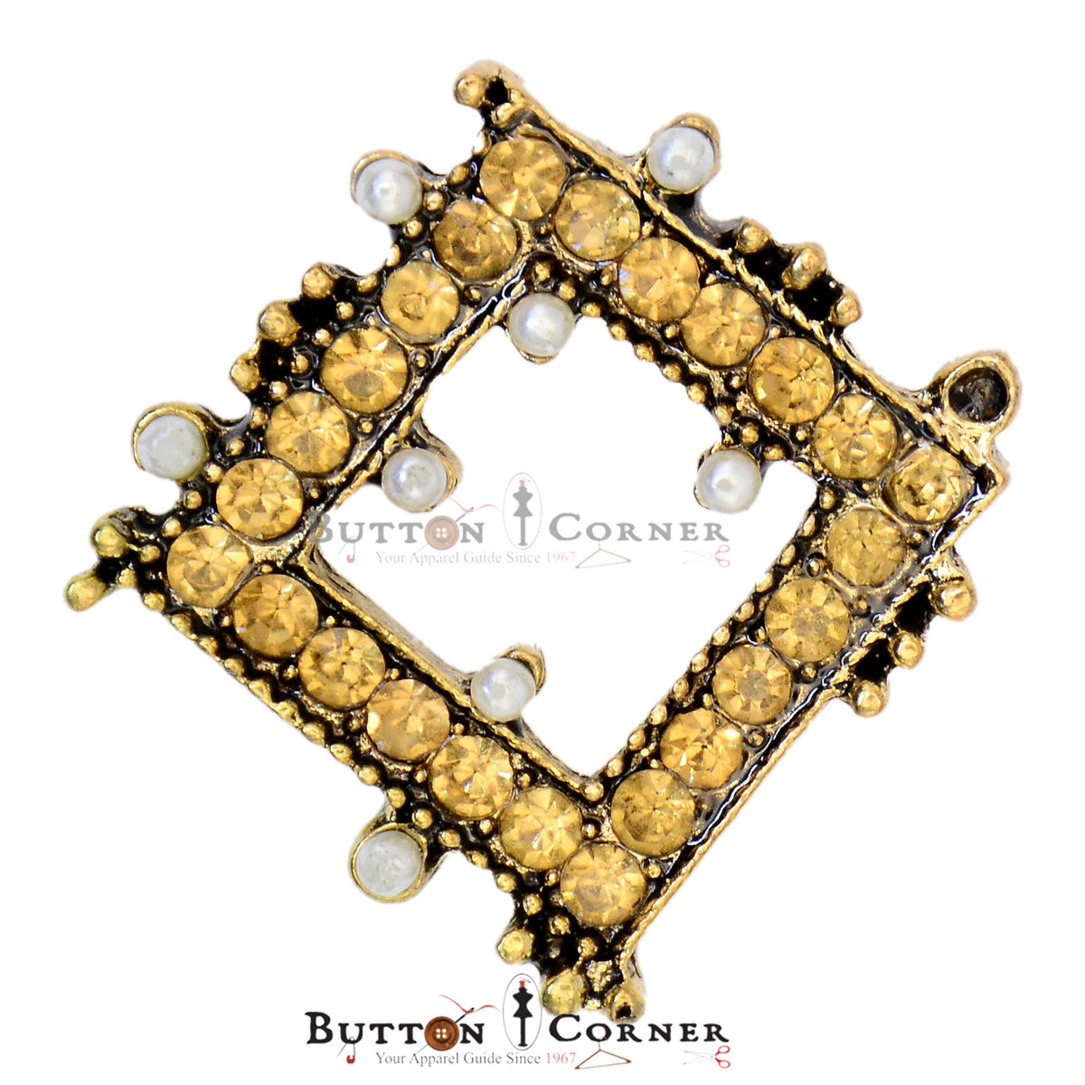 Metal Base Fancy Button – Button Corner